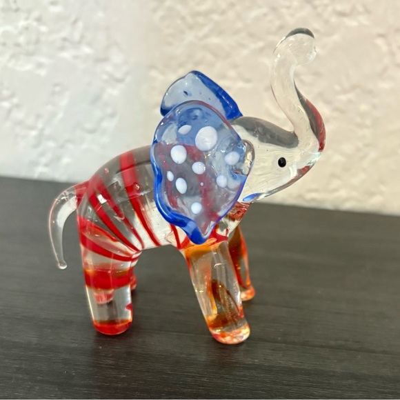 Lenox | Accents | Lenox Blown Art Glass Elephant Patriots Pride ...